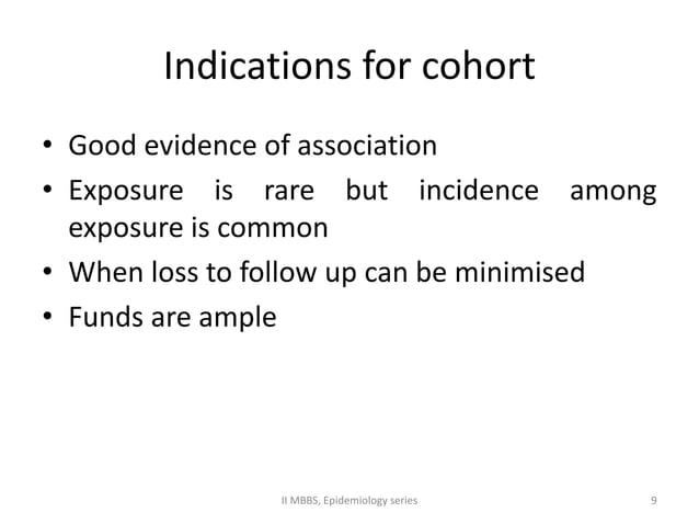Cohort study - basics | PPTX