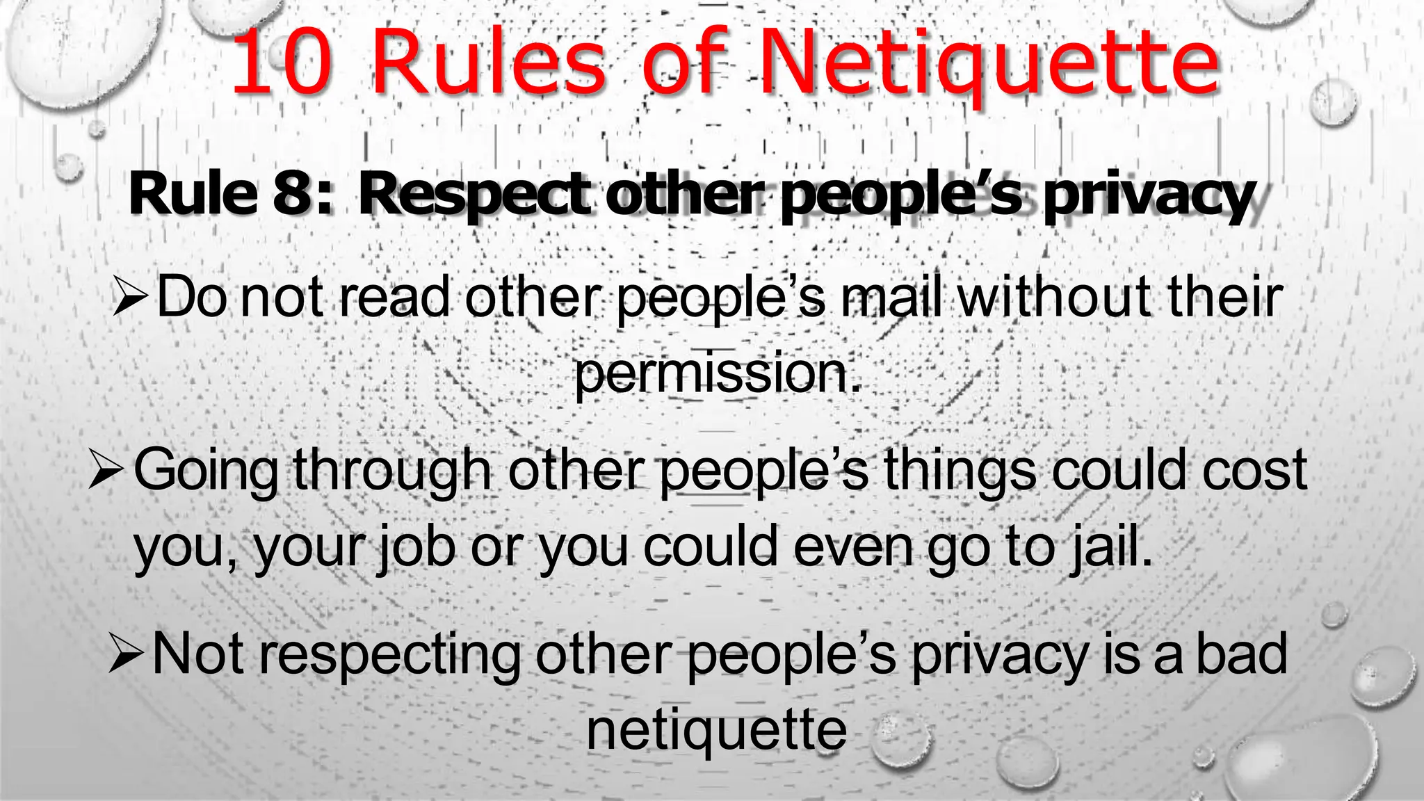 online safety, security and rules of netiquette | PPTX
