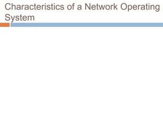 INTRODUCTION TO NETWORK OS | PPTX
