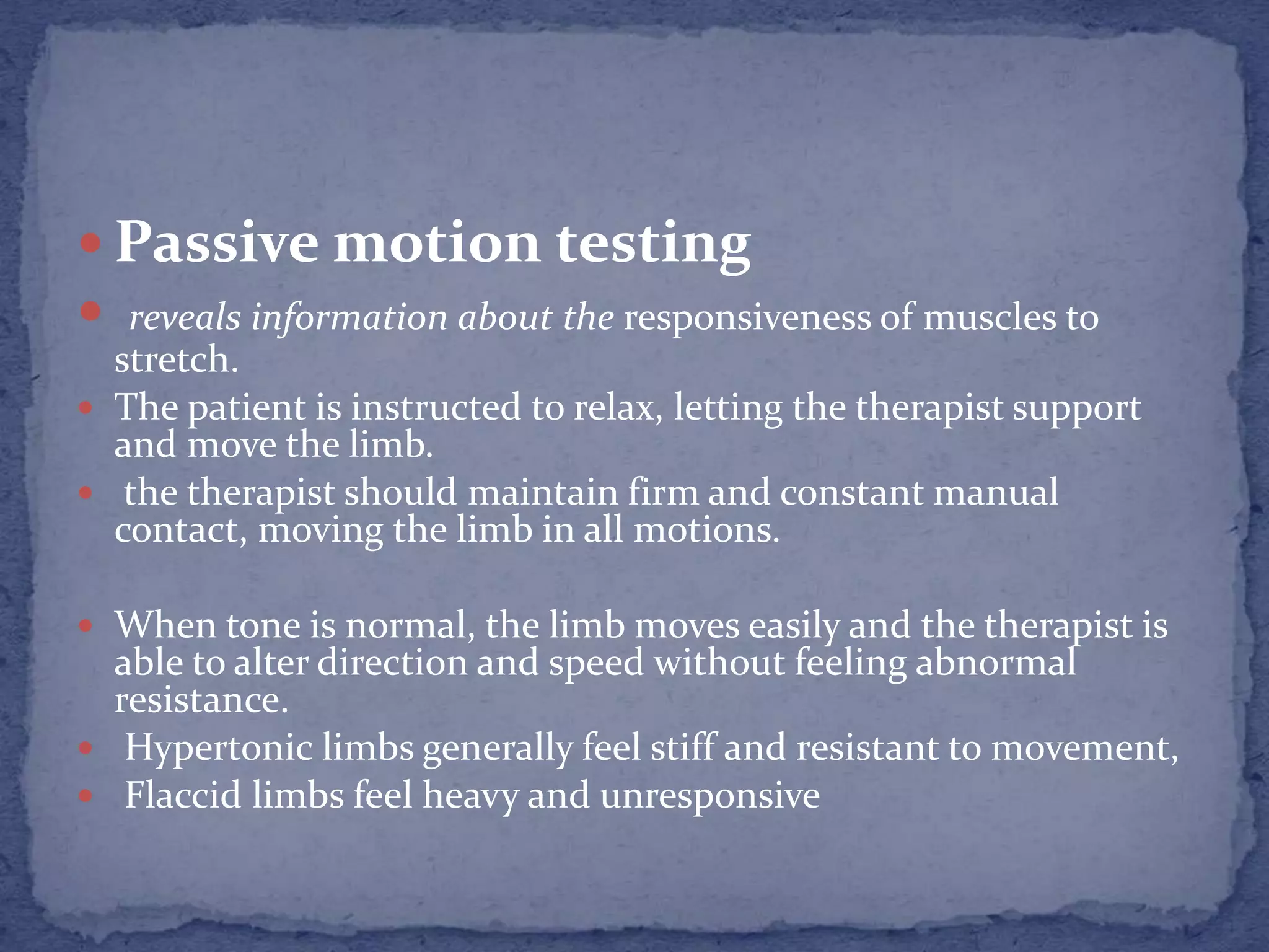 Muscle tone and Deep tendon reflex assessment | PPTX