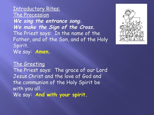 Catholic Mass Flow and Responses with songs | PPT