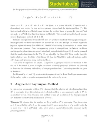 2 New Methods For Solving Large Scale Linear Programming Problems In ...
