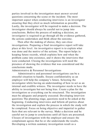 2New Security Employee OutlineIntroductionInvestigativ.docx | Crime ...