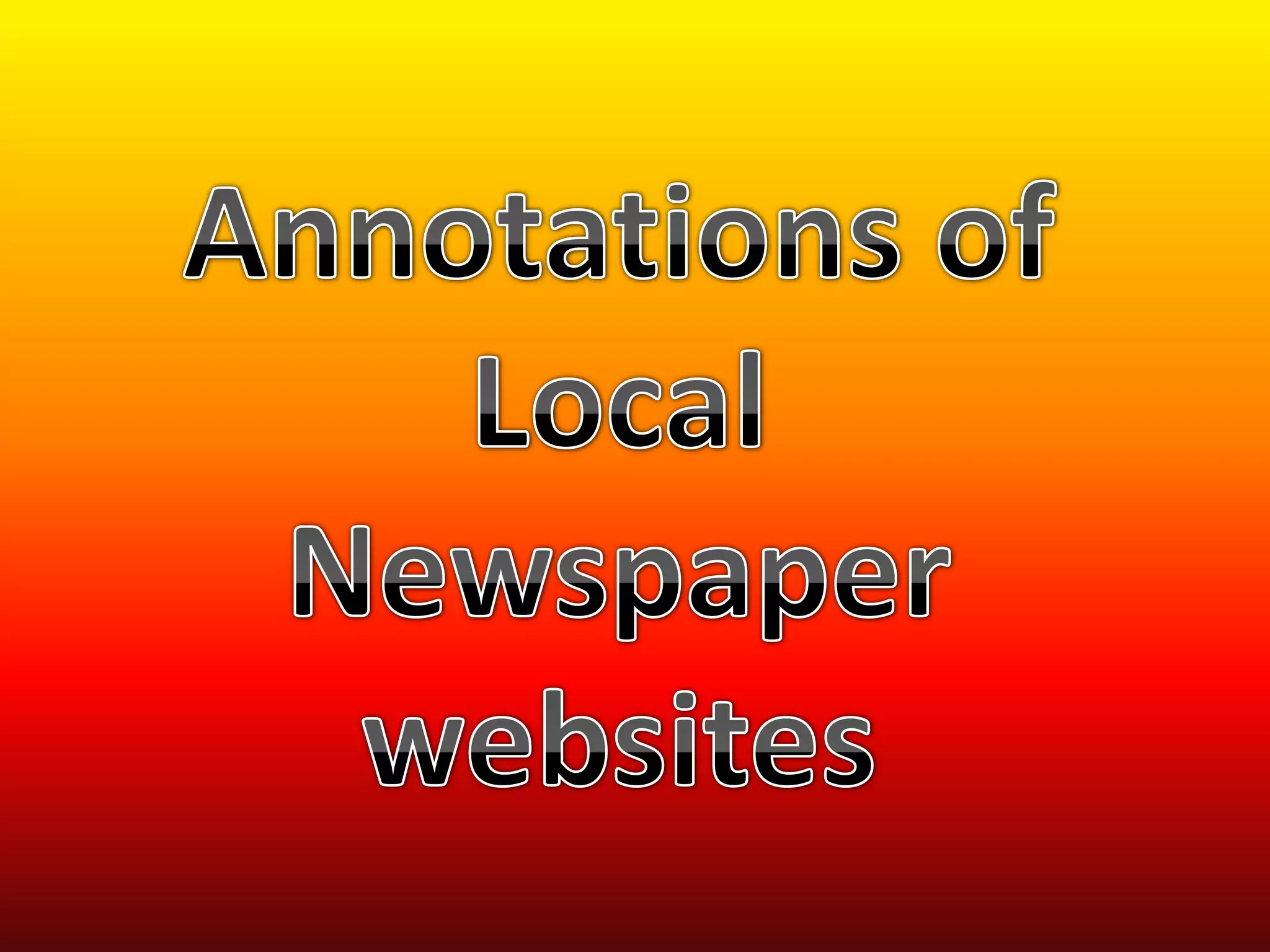 2 newspaper annotations | PPT