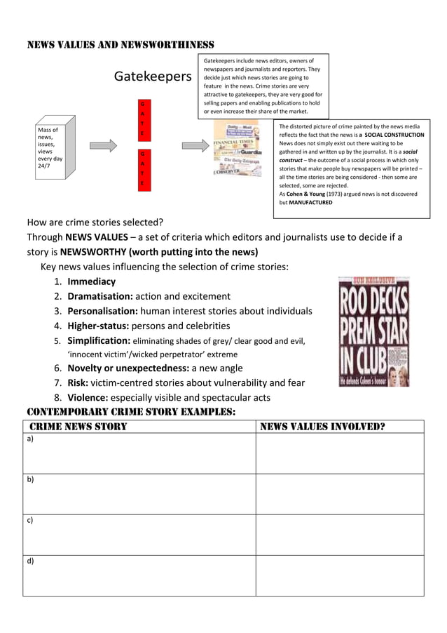 7 NEWS VALUES | DOCX | True Crime | Genres