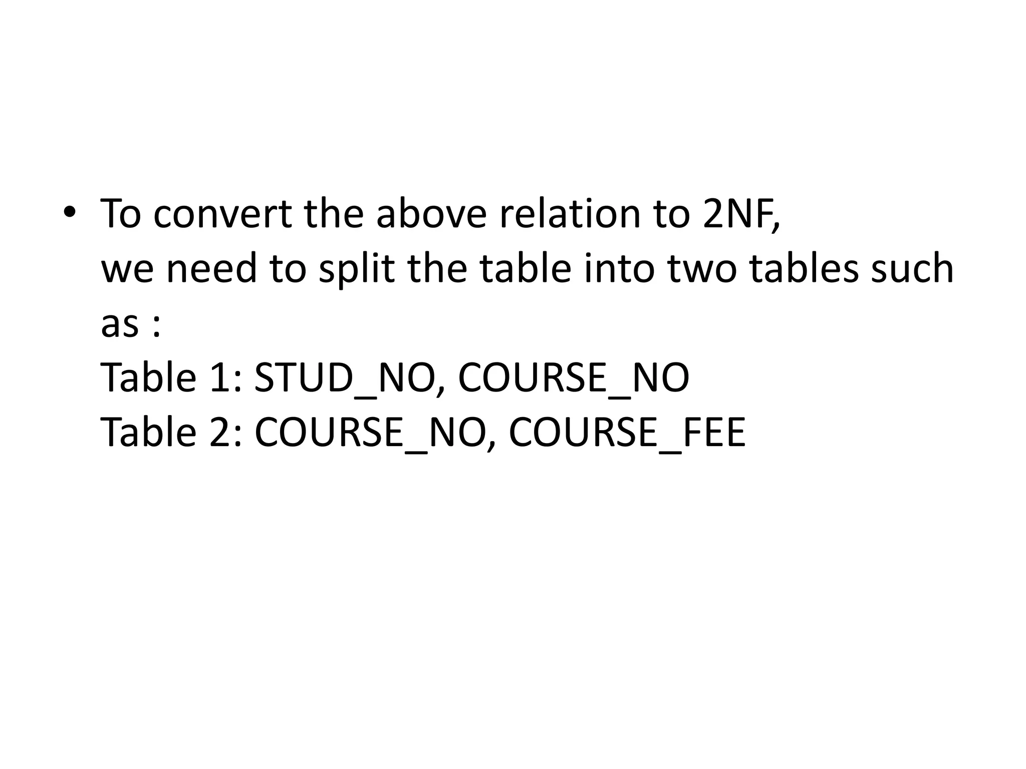 Data base Mangement System second normalization form | PPT