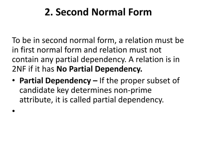 Data base Mangement System second normalization form | PPT