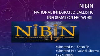 NIBIN | PPTX | Arms & Ammunition | Sensitive Topics