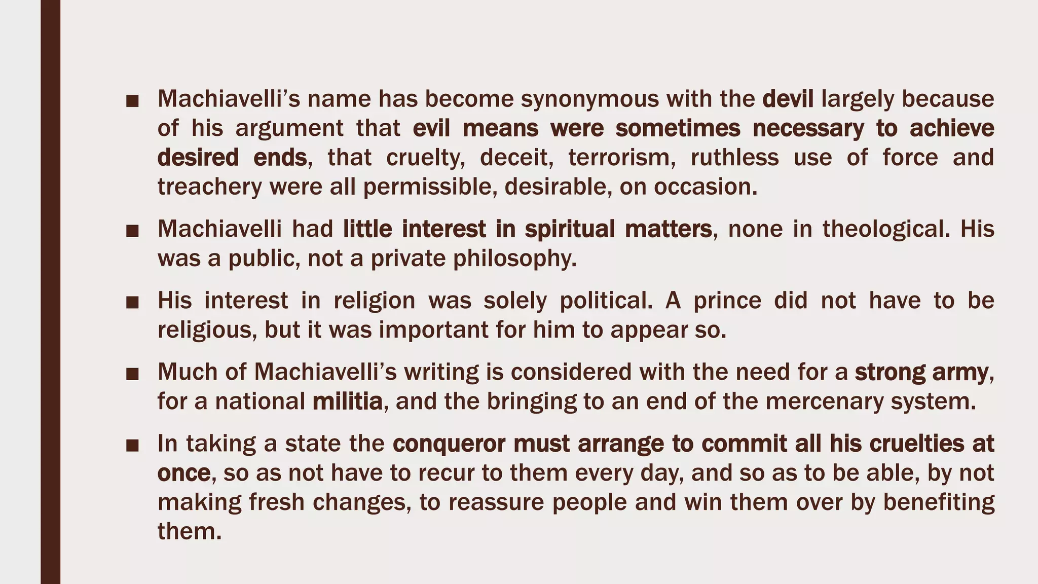 Niccolo Machiavelli Political Thought | PPTX