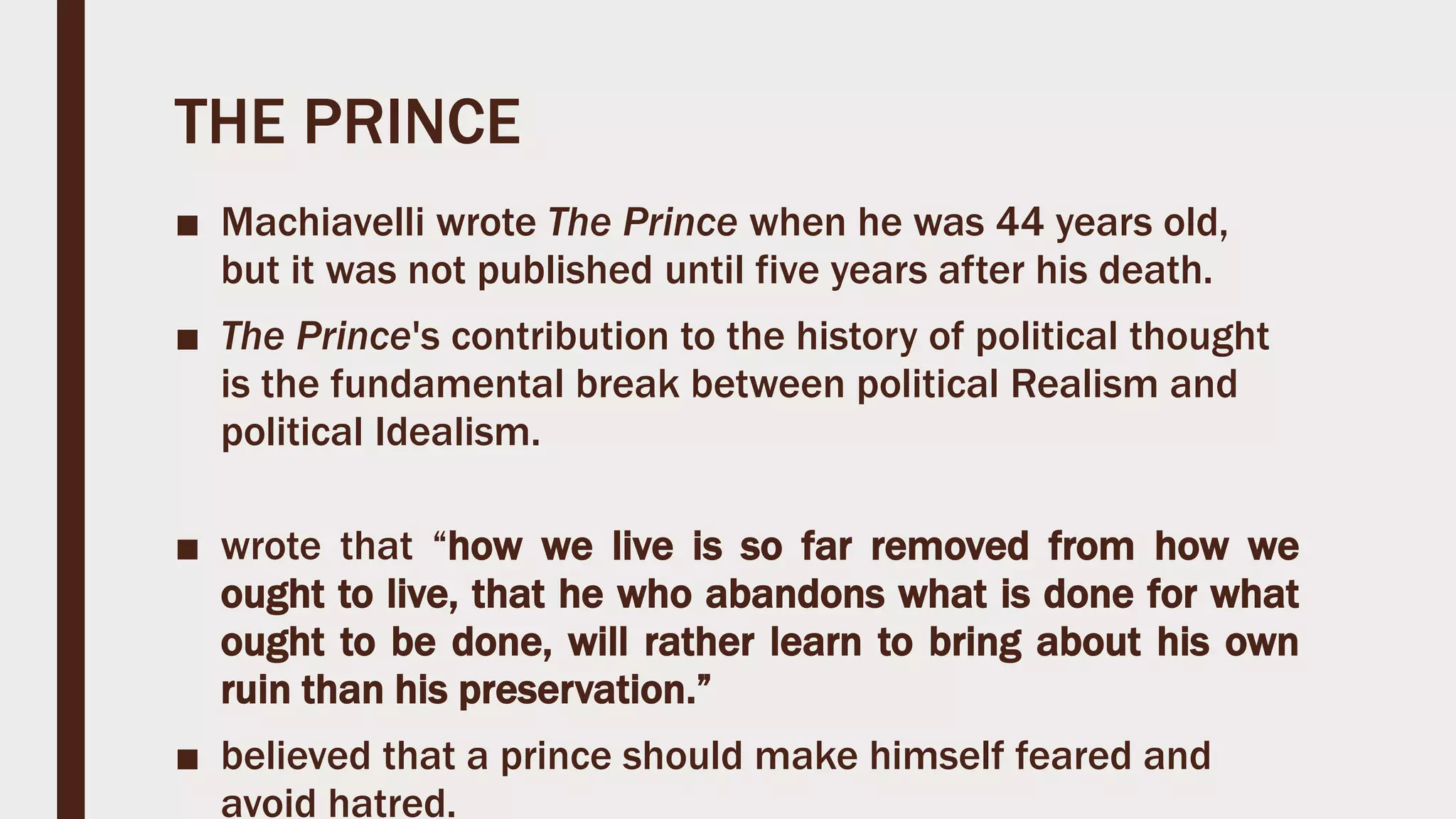 Niccolo Machiavelli Political Thought | PPTX