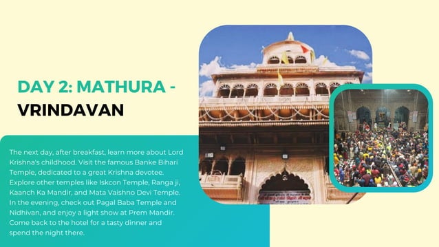 2 Night 3 Days Mathura Vrindavan Pilgrimage Tour | PDF