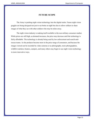 2 night vision report final (night vision technology) | PDF