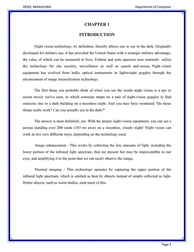 2 night vision report final (night vision technology) | PDF