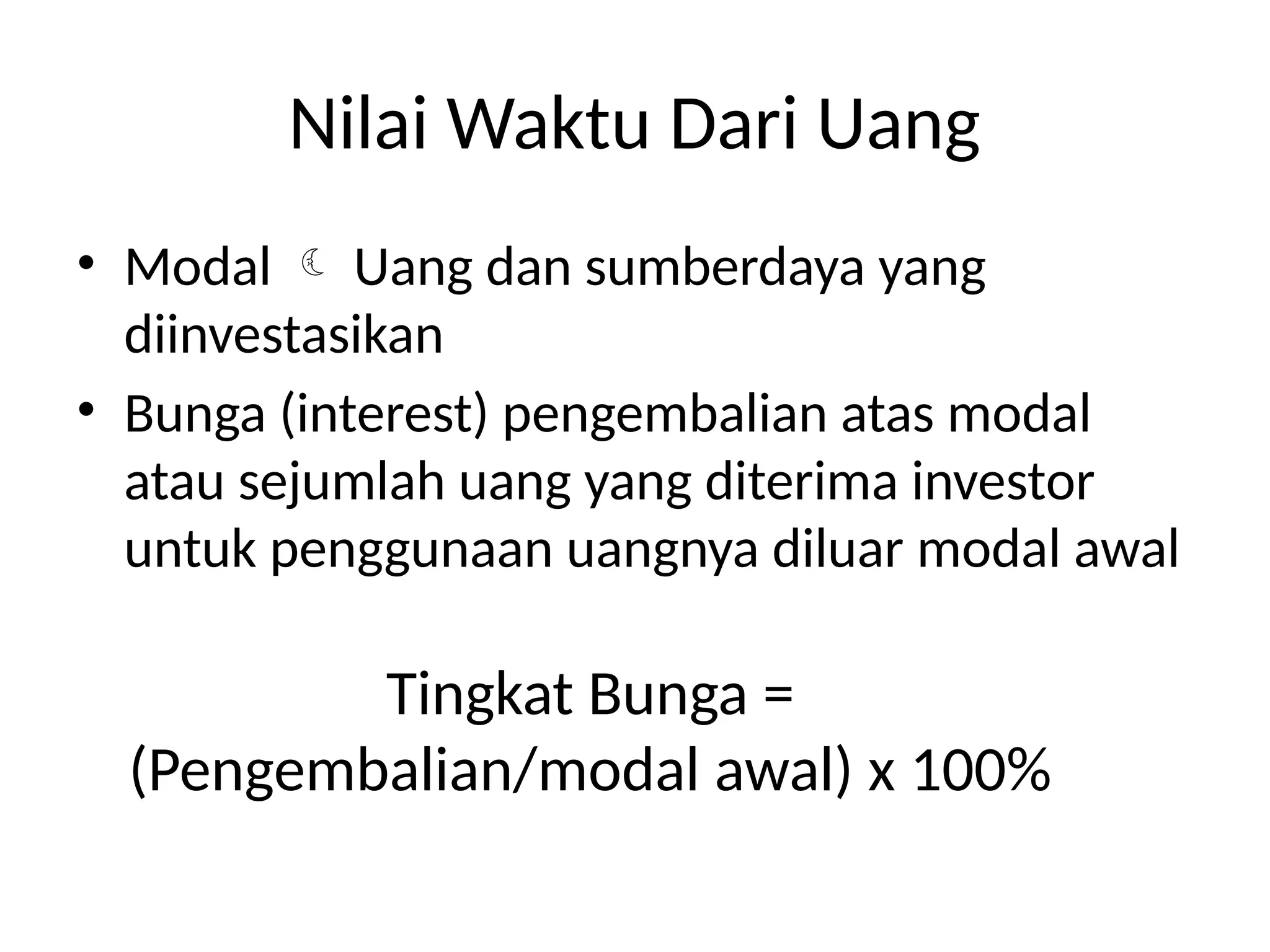 materi nilai waktu dari uang ekonomi pertanian | PPTX