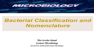 Nomenclature and Classification of bacteria | PPTX