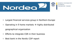 Nordea goes green with IT | PPT