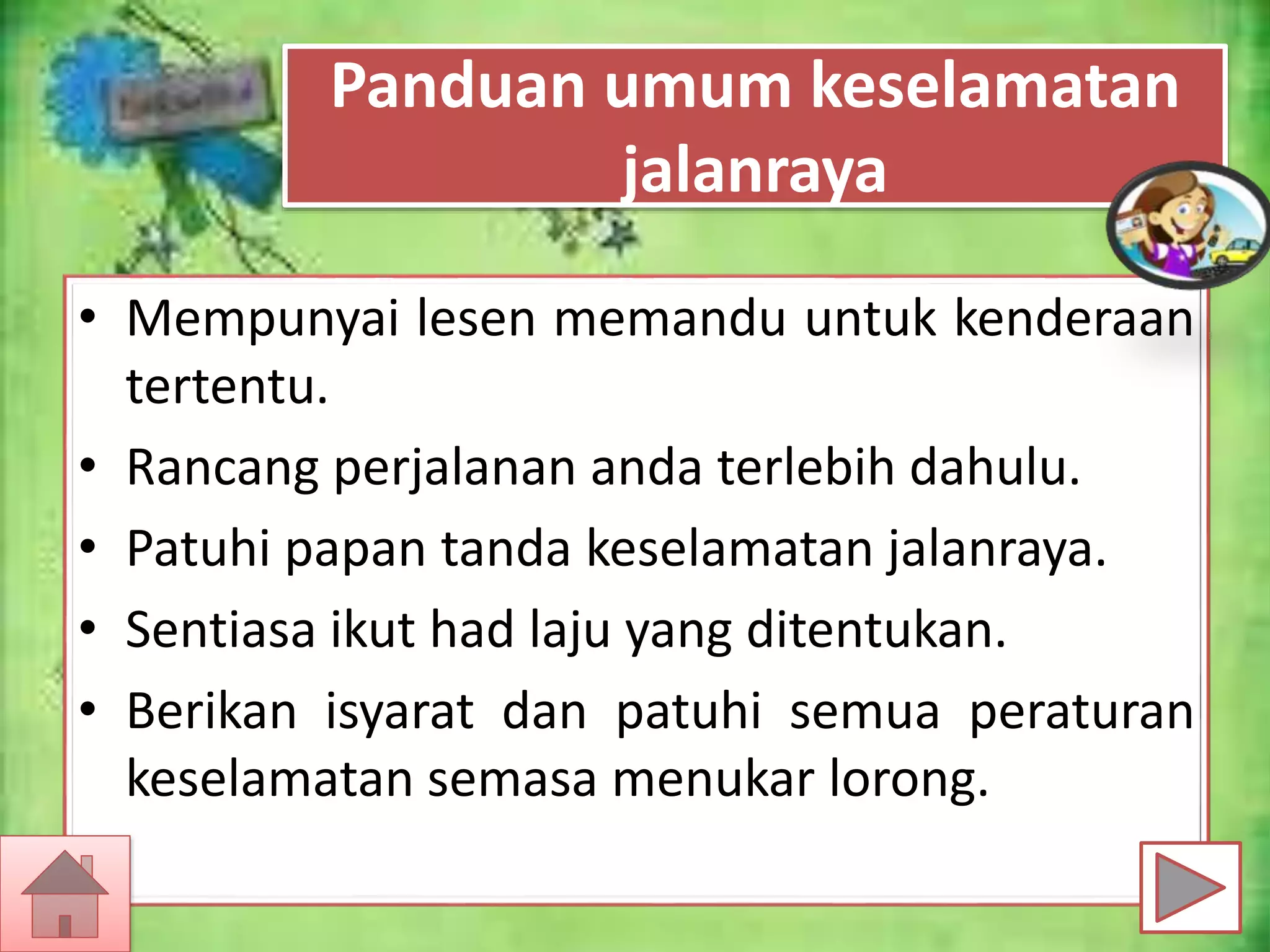 nota panduan keselamatan jalan raya | PPTX