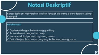Dasar-Dasar Pemrograman - 2 Notasi Algoritmik | PPT