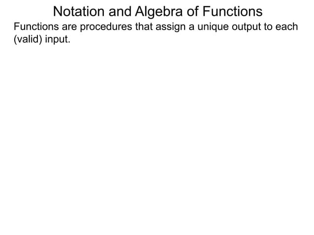 52 notation and algebra of functions | PPT
