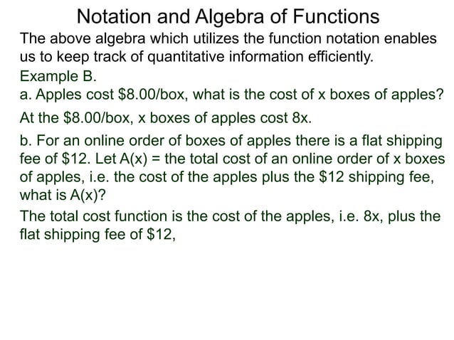 52 notation and algebra of functions | PPT