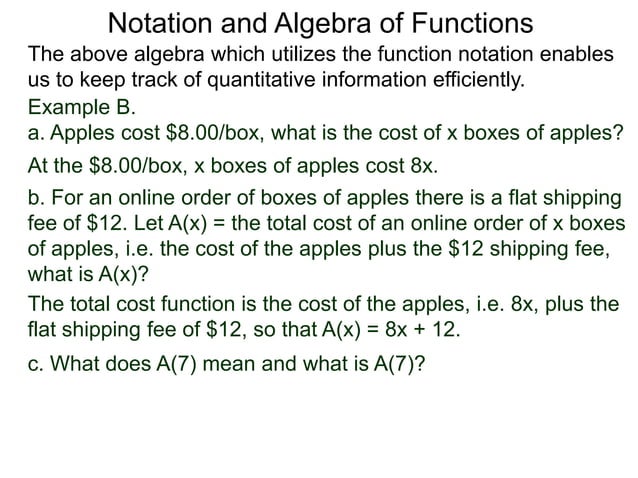 52 notation and algebra of functions | PPT