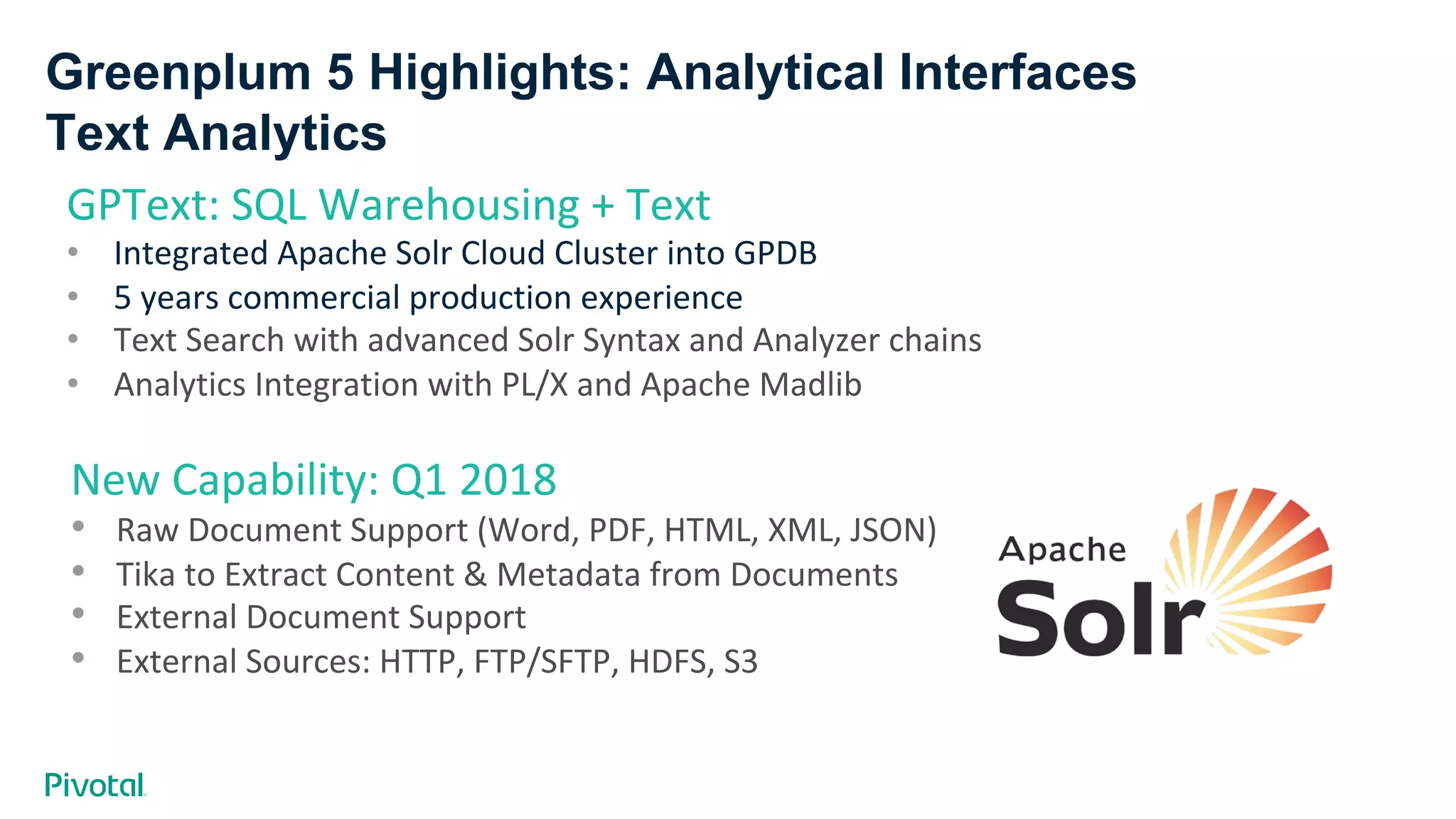 Greenplum Roadmap | PDF