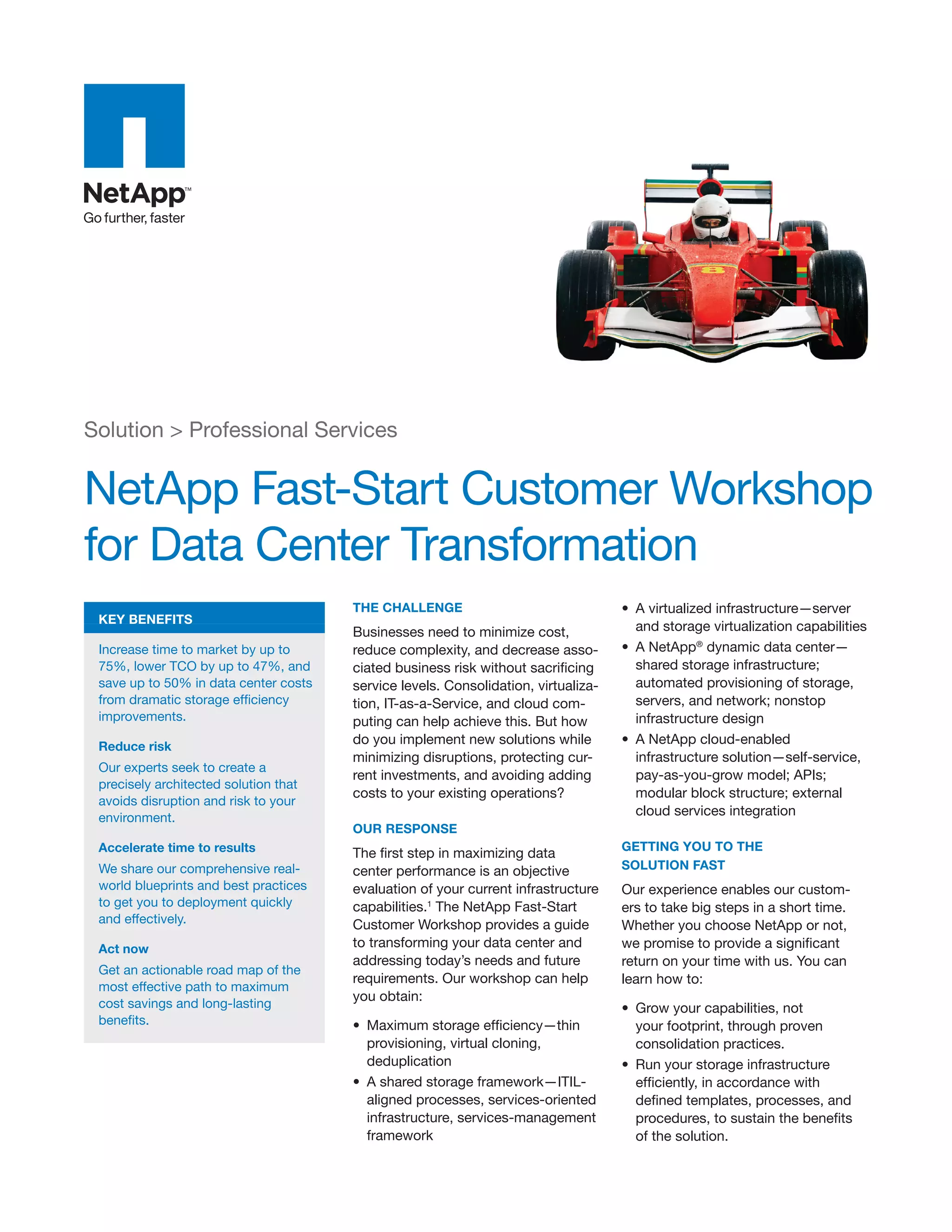 NetApp Fast Start Workshop Brief | PDF