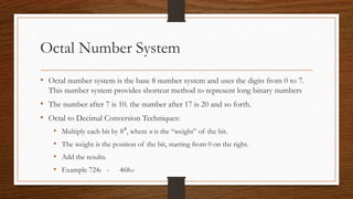 Number System | PPTX | Computing | Technology & Computing