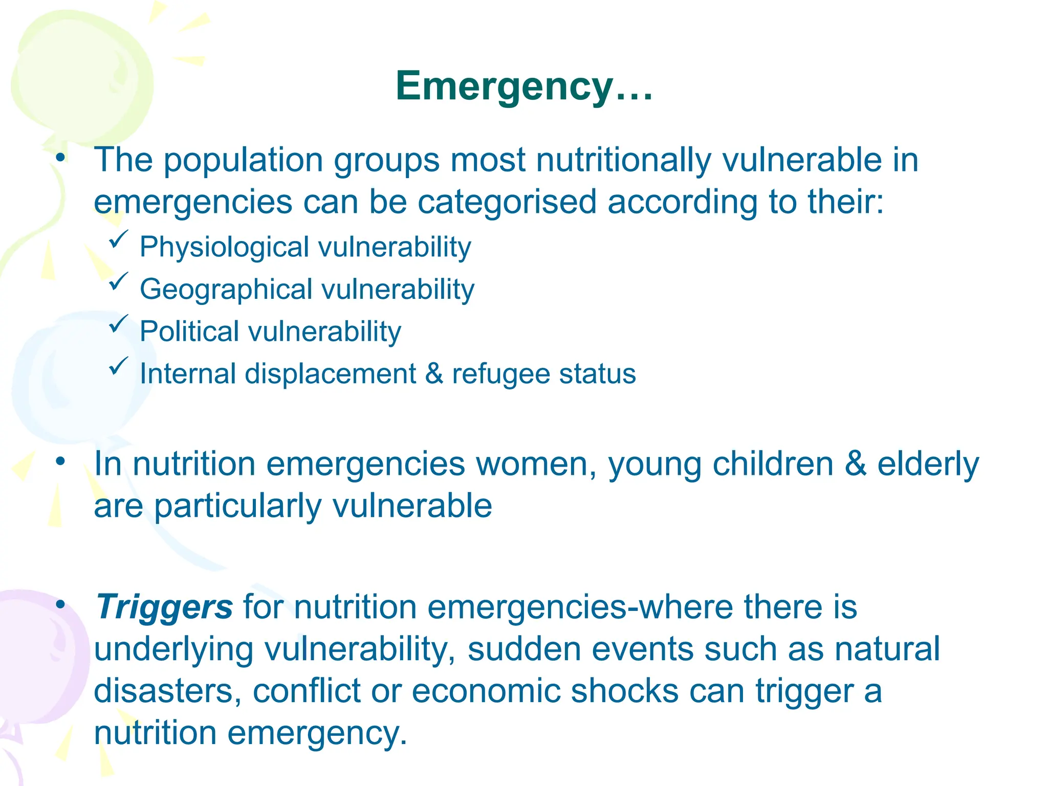 2 Nutrition in Emergencies.ppt for humanitarian | PPT