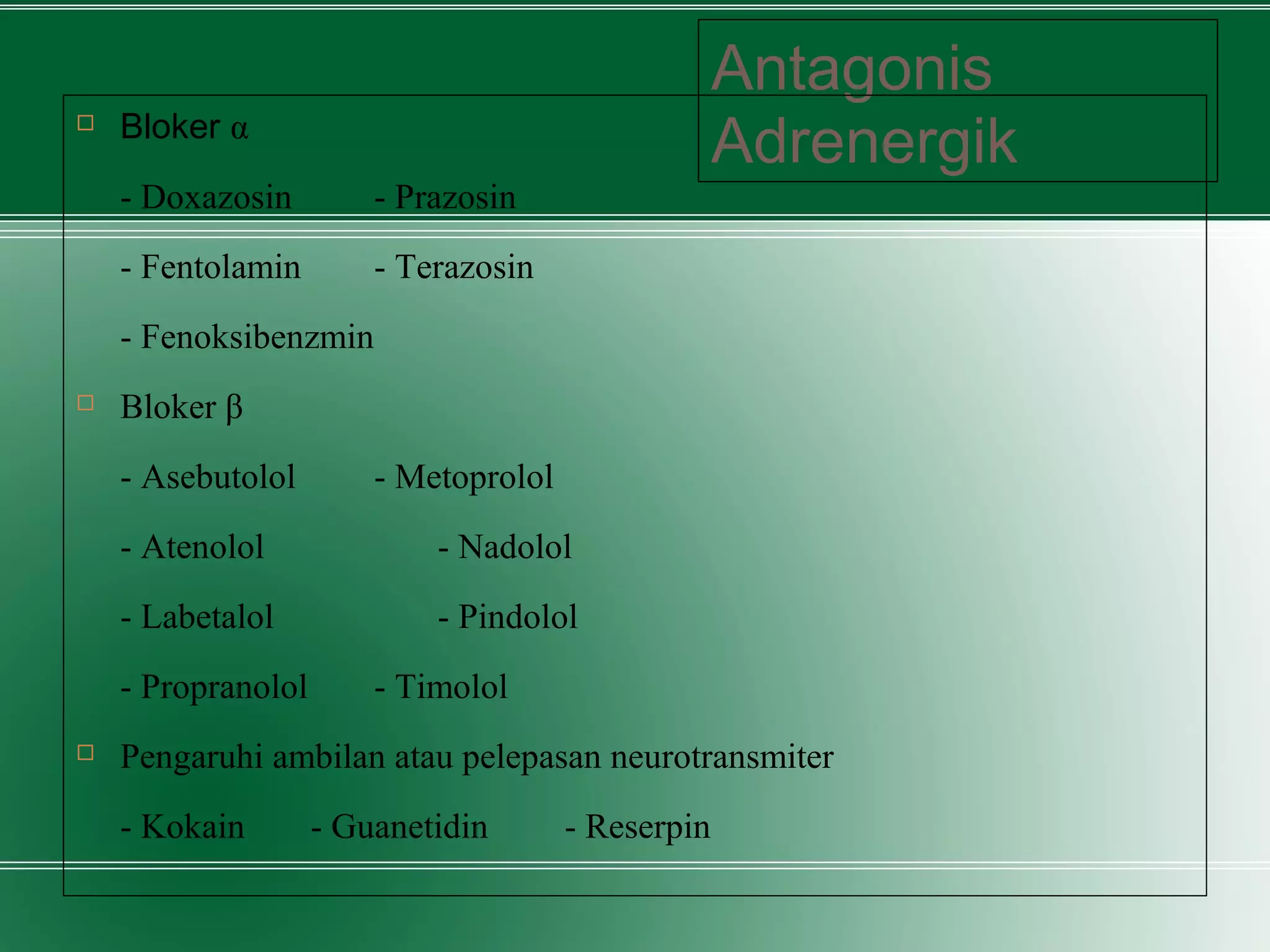 (2) obat adrenergik | PPT