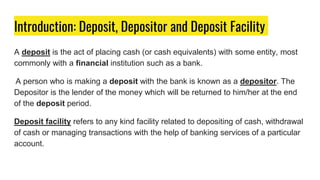 Deposit Facilities and Banking Services | PPTX