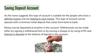 Deposit Facilities and Banking Services | PPTX