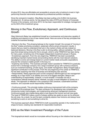 Oleg Belay and his professional achievements: biography within the ...
