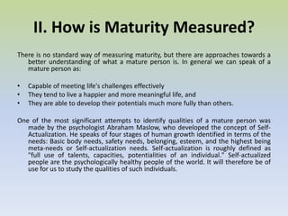2 On Maturity And Actualization | PPT