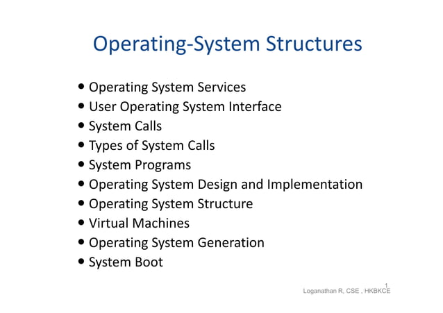 2 operating system structures
