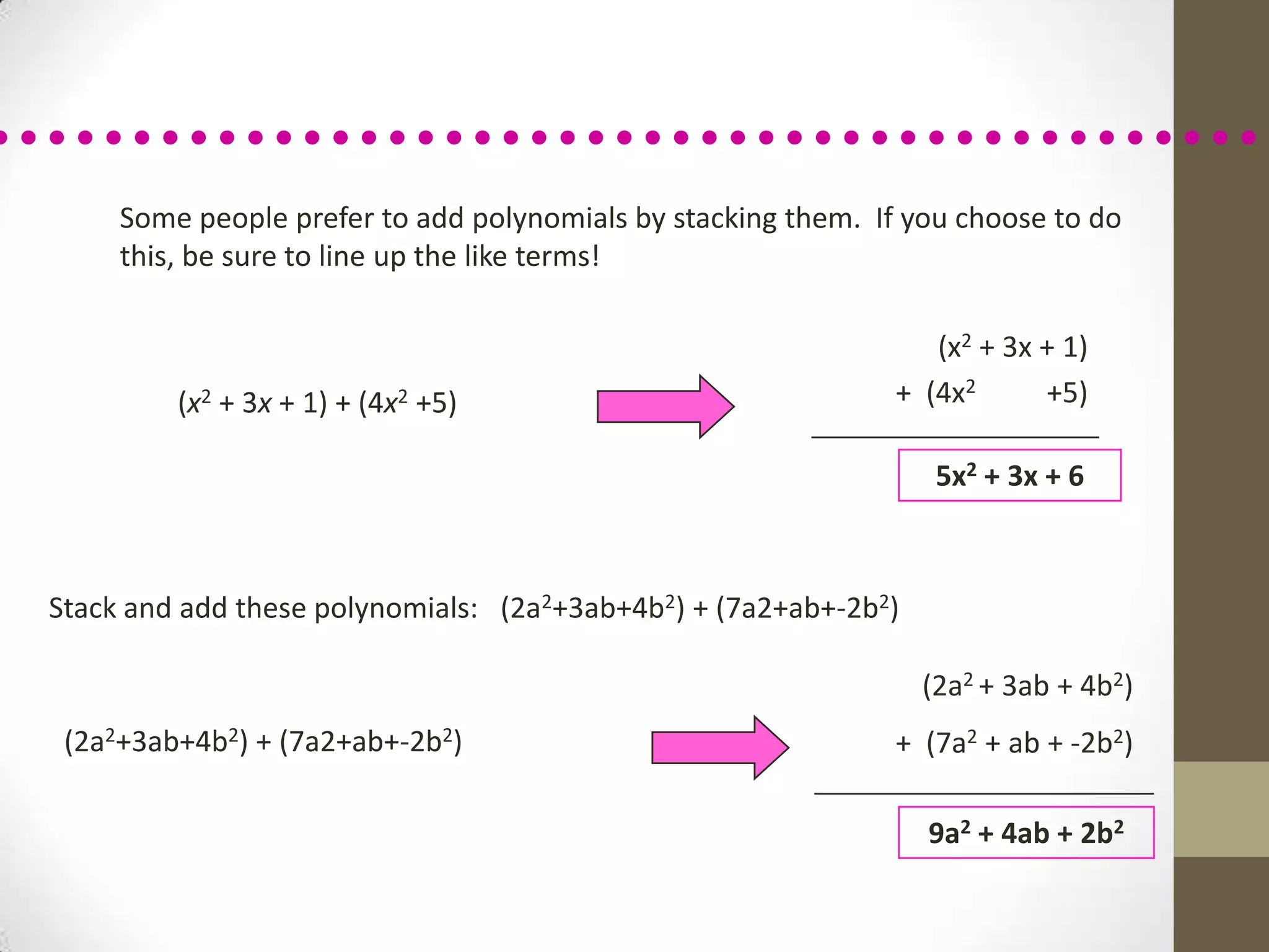Operations on Polynomials | PPTX