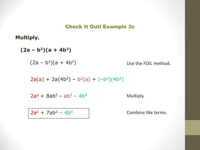 Operations on Polynomials | PPTX