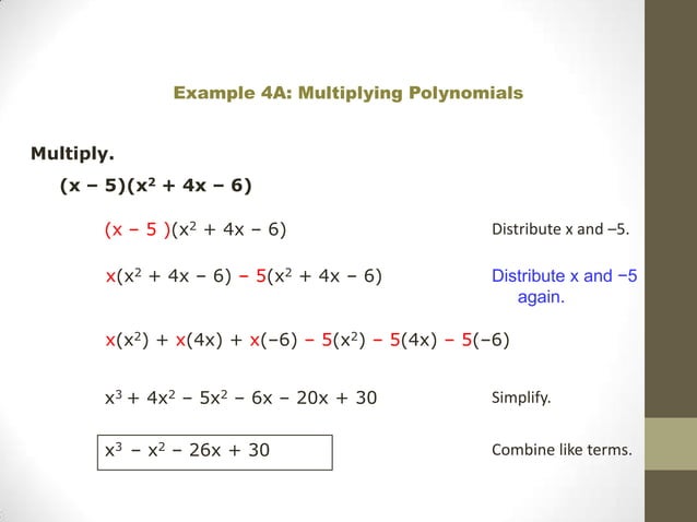 Operations on Polynomials | PPTX