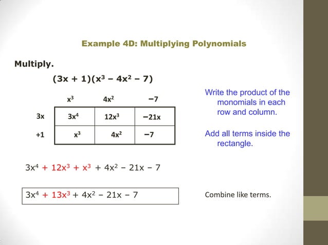Operations on Polynomials | PPTX