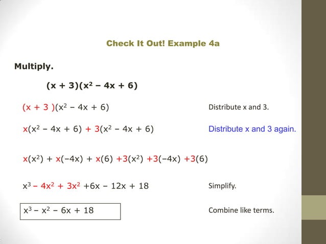 Operations on Polynomials | PPTX