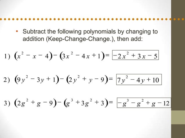 Operations on Polynomials | PPTX