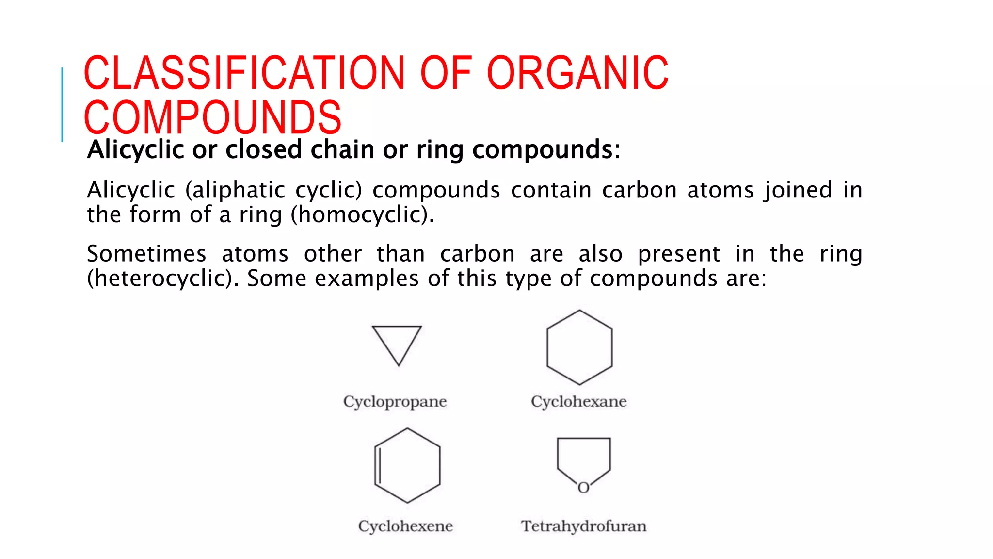 Organic Compounds classification | PPTX