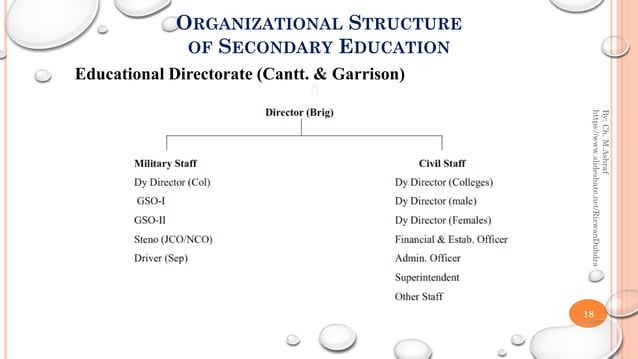 Organisational Structure of Secondary Education in Pakistan | PDF