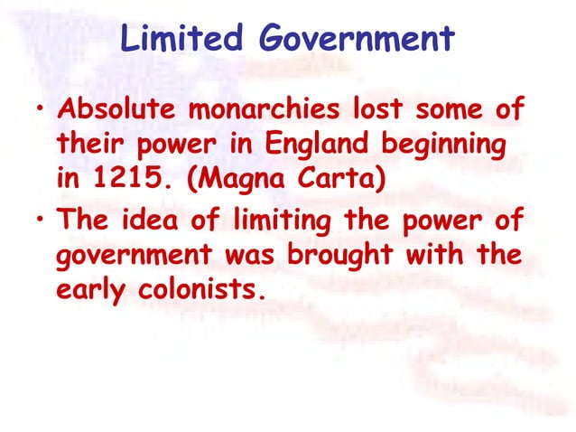 2 origins of american government | PPT