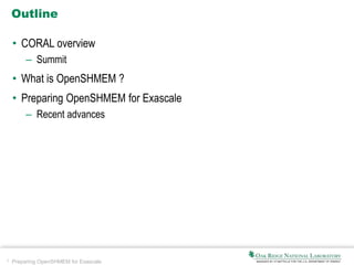 Preparing OpenSHMEM for Exascale | PPTX