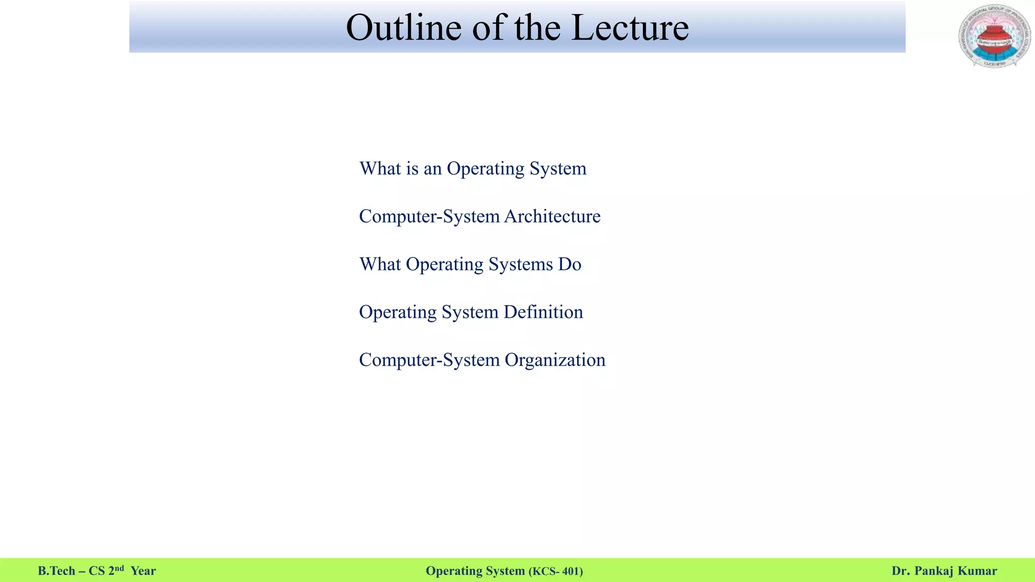 Operating System - Introduction | PPTX