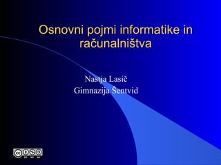 osnovni pojmi informatike | PPT