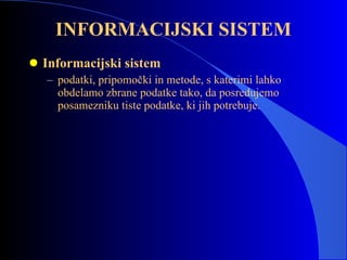 osnovni pojmi informatike | PPT