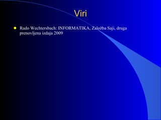 osnovni pojmi informatike | PPT
