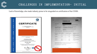 CEMS and programme structure- Basics of CEMS, experiences in India and challenges by Sanjeev K ...